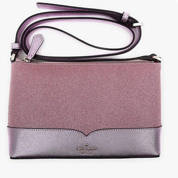 kate spade | Bags | Pink Lola Glitter Kate Space Crossbody Bag | Poshmark